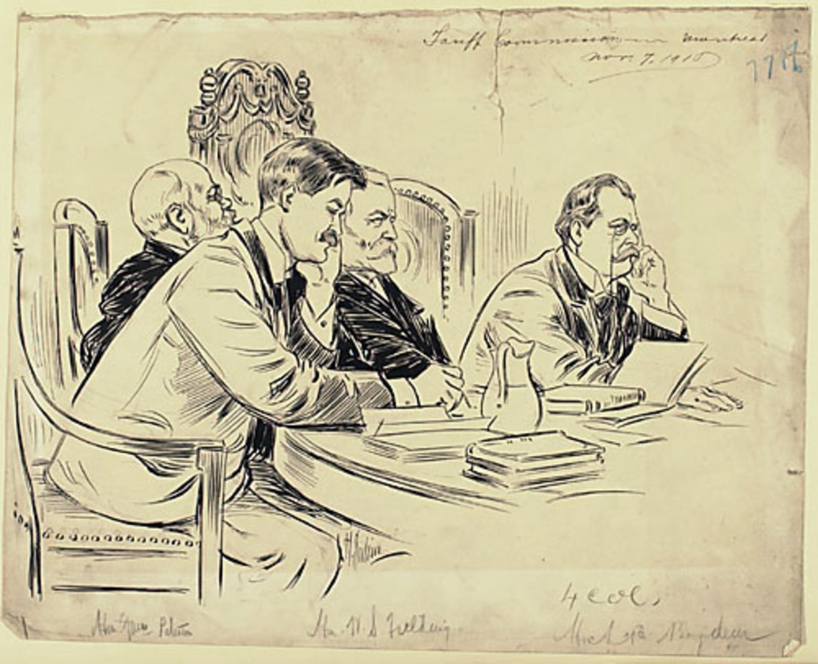 La Commission du tarif à Montréal, le 7 novembre 1900 - Julien, Henri ...