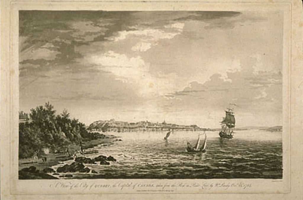 La Ville de Québec, capitale du Canada, vue du rocher de la pointe De ...