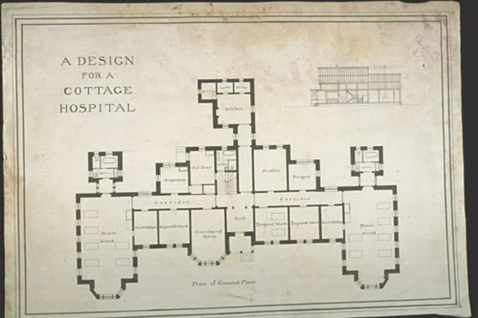 A Design for a Cottage Hospital (Plan of Ground Floor) - Staveley ...