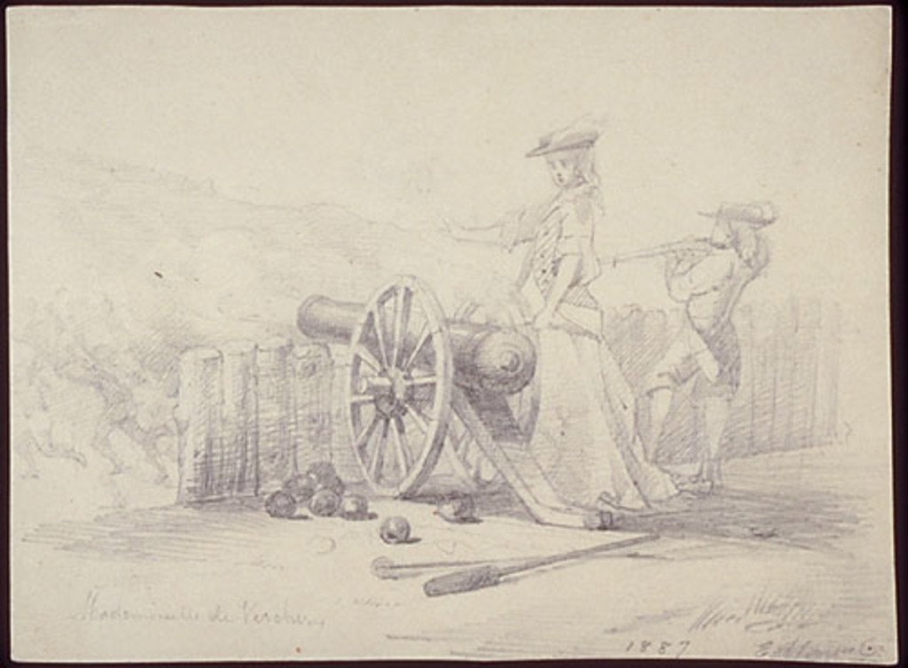 Première Étude pour « La Défense du fort de Verchères » - Hamel, Eugène ...