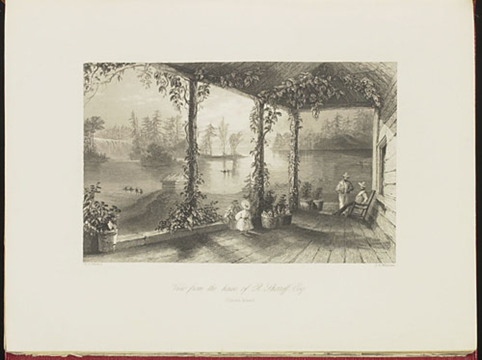 Vue prise de la résidence de R. Shirreff, rivière des Outaouais, du ...