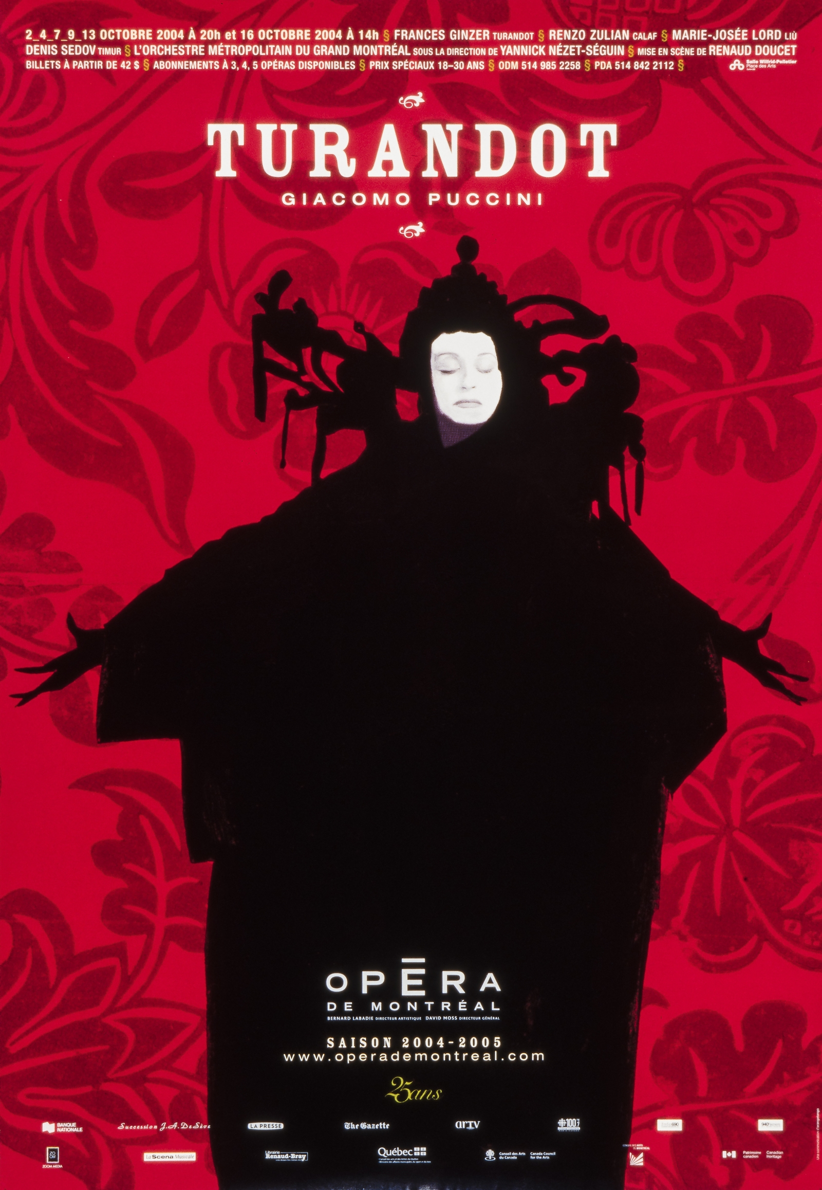 Affiche « Turandot » - Orangetango, pour l'Opéra de Montréal ...