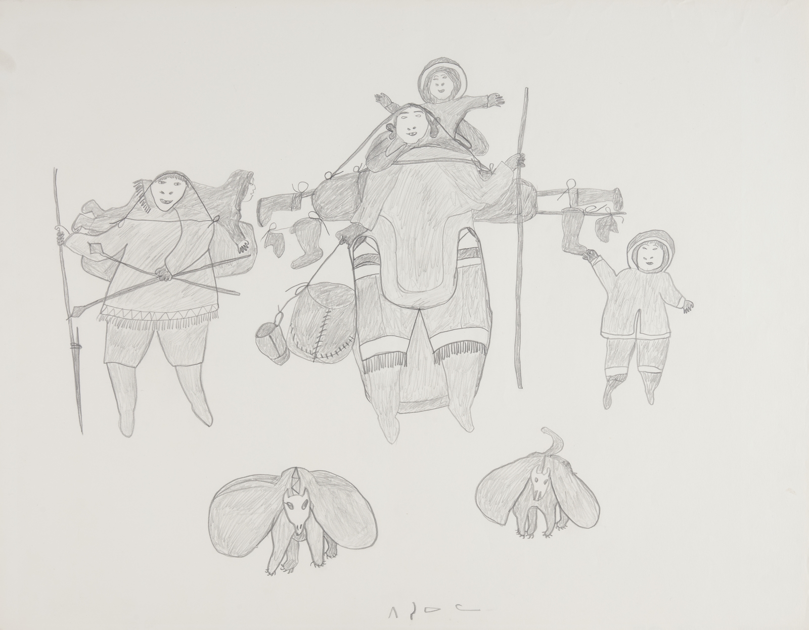 Migration d'une famille - Ashoona, Pitseolak | Collections | MNBAQ