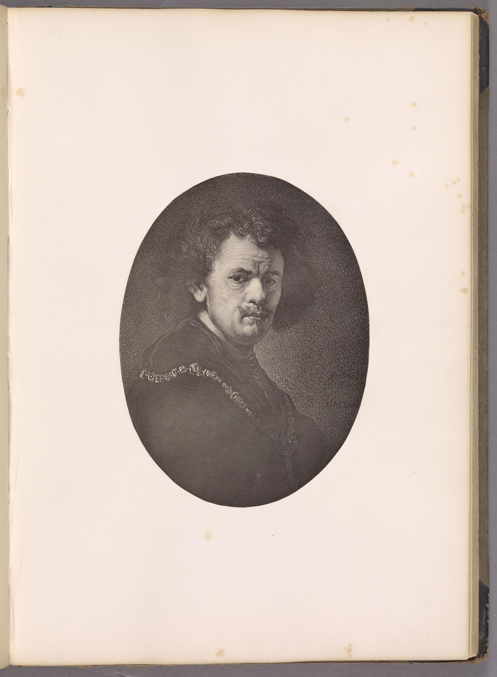 Rembrandt Van Ryn. Photographie d'une gravure de Masson, du livre ...