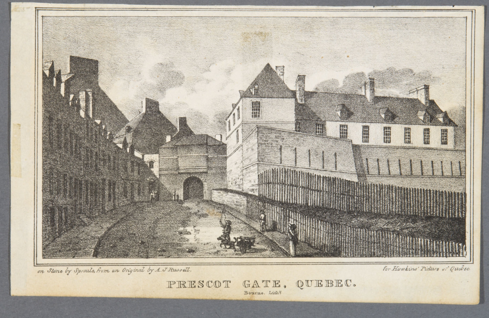 La Porte Prescott, Québec, extrait de l'ouvrage Hawkin's Picture of Quebec - Sproule, Robert ...