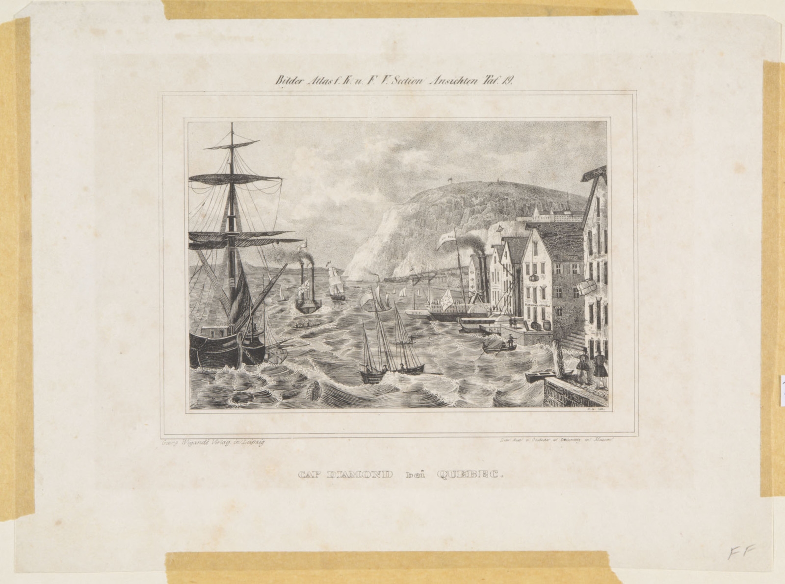 Le Cap Diamant, Québec, extrait du Bilder Atlas - Inconnu | Collections ...